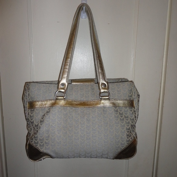 Michael Kors | Bags | Vintage Michael Kors Light Bluegold Tote Purse ...